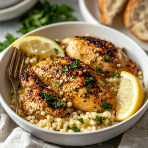 Lemon-Garlic Grilled Chicken With Couscous