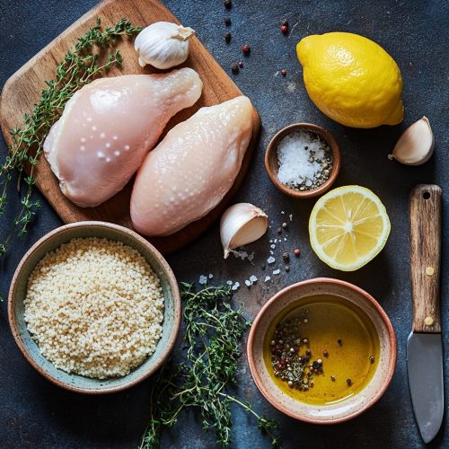 Lemon-Garlic Grilled Chicken With Couscous