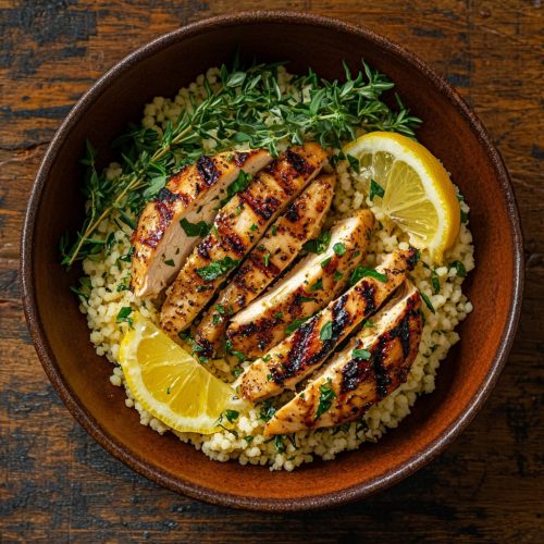 Lemon-Garlic Grilled Chicken With Couscous