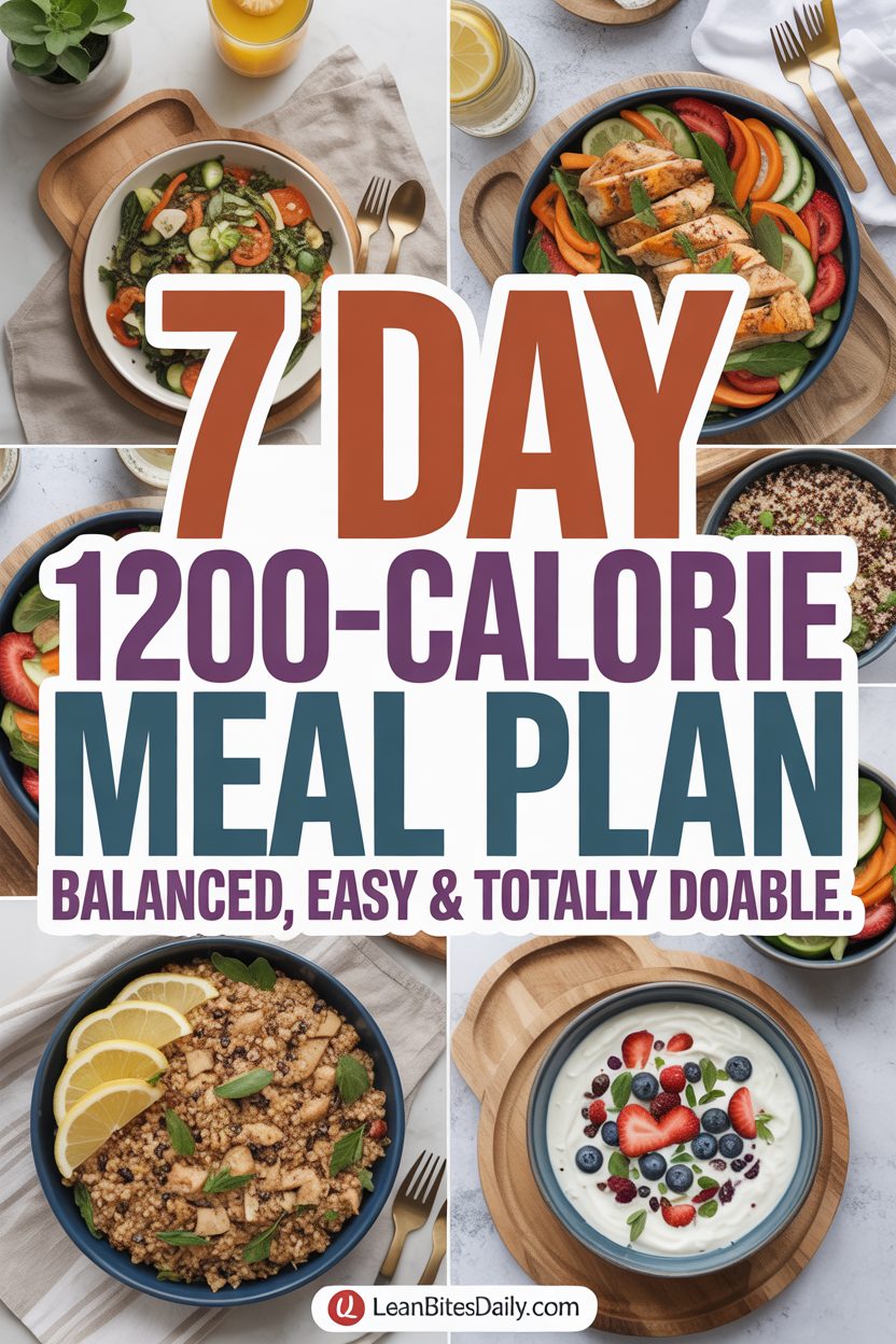 7-Day 1200 Calorie Meal Plan That’s Balanced & Totally Doable