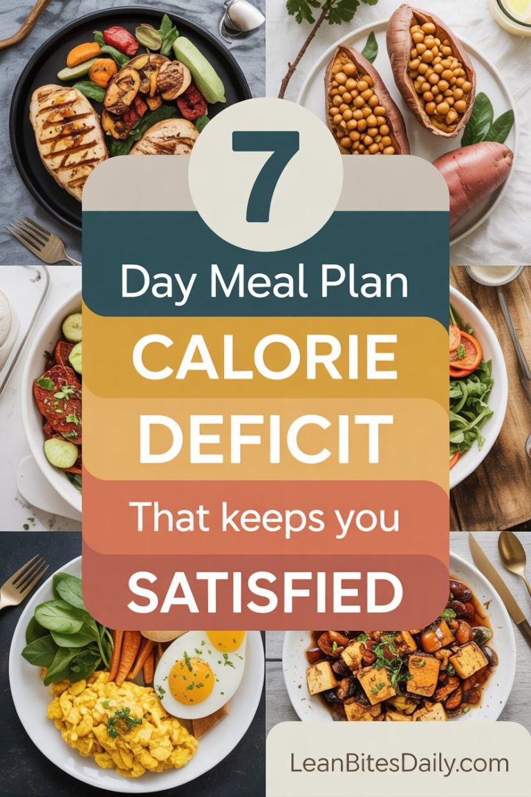 7-Day Calorie Deficit Meal Plan That Keeps You Satisfied