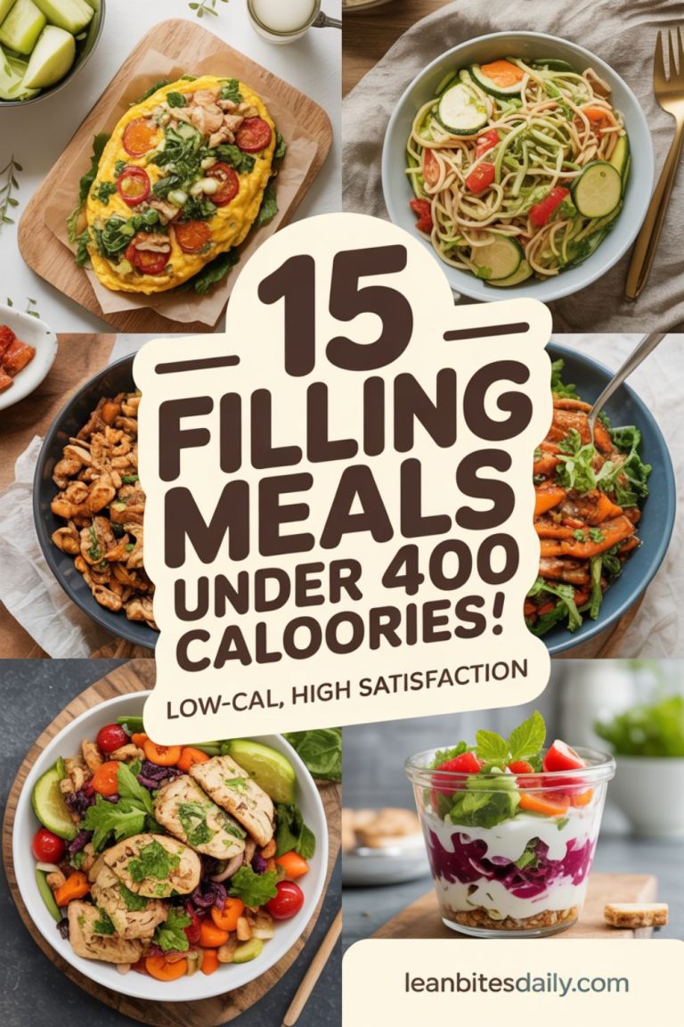 15 Filling Meals Under 400 Calories (Low-Cal, High Satisfaction)