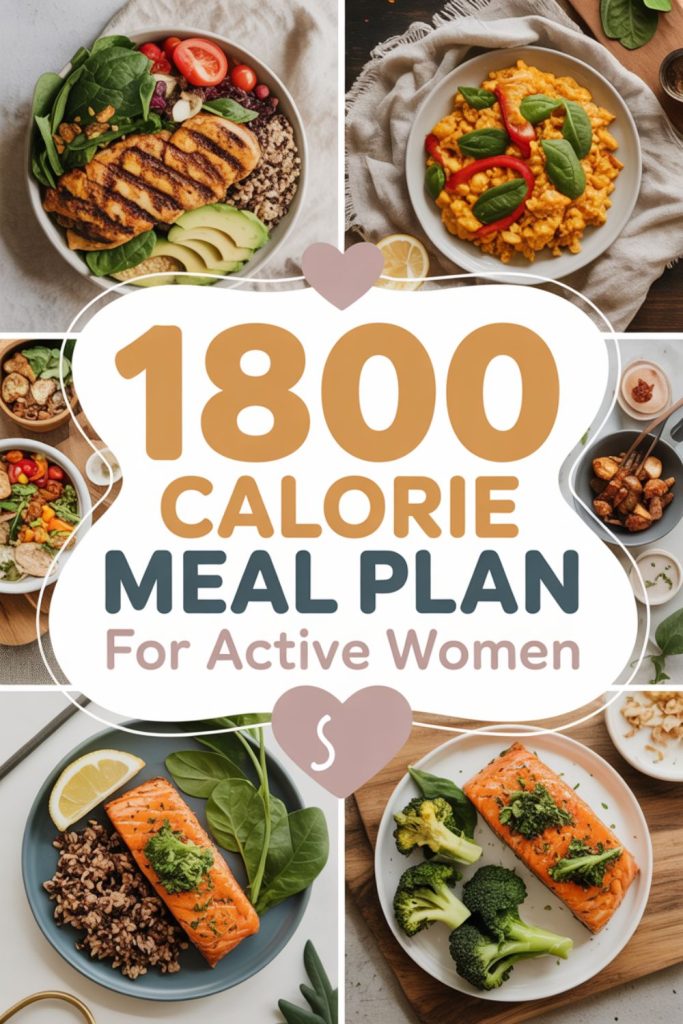 1800 Calorie Meal Plan For Active Women (Fuel Without The Guesswork)