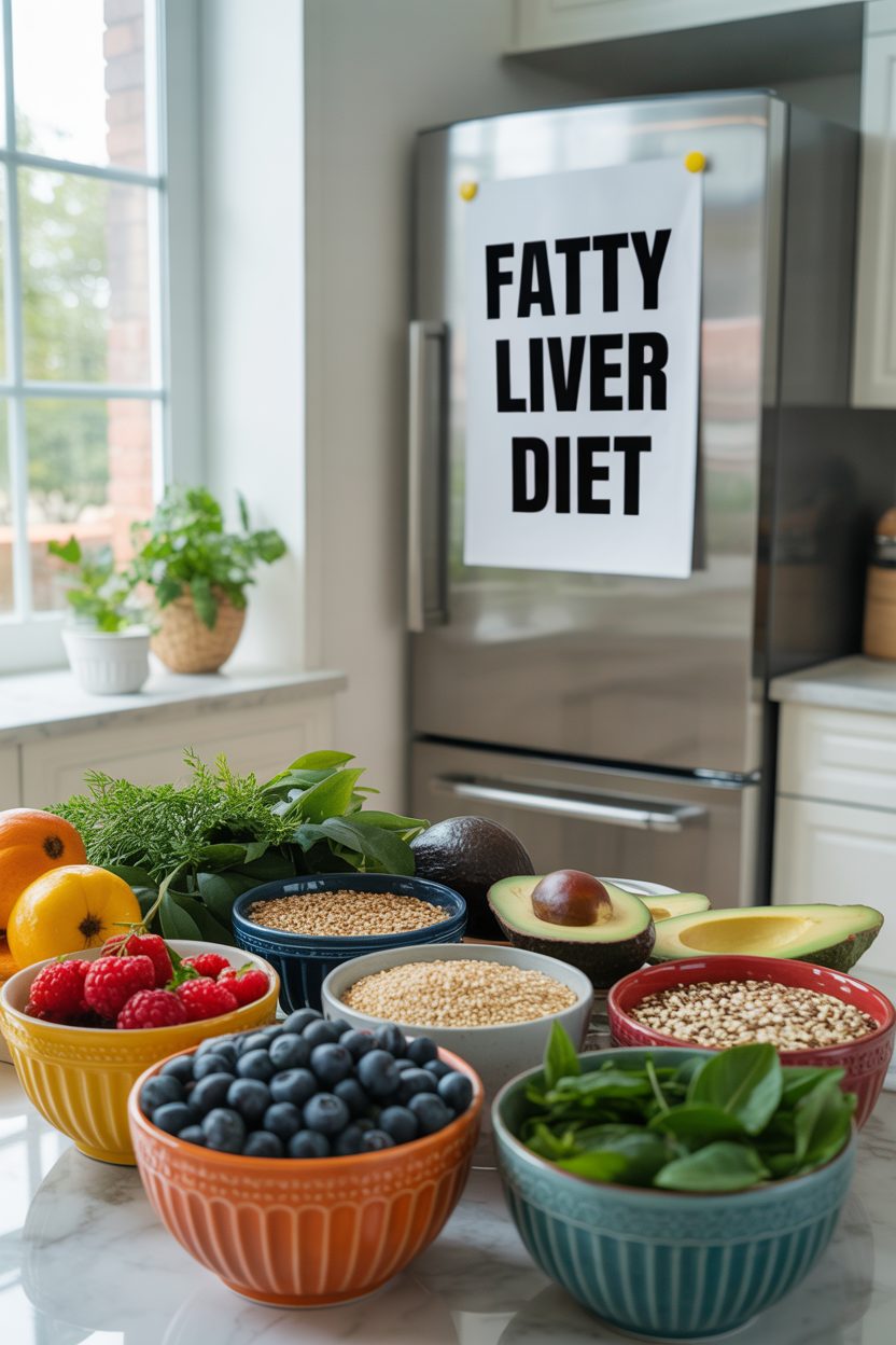 Fatty Liver Disease Diet Poster – Liver Health Food Guide (12x18)