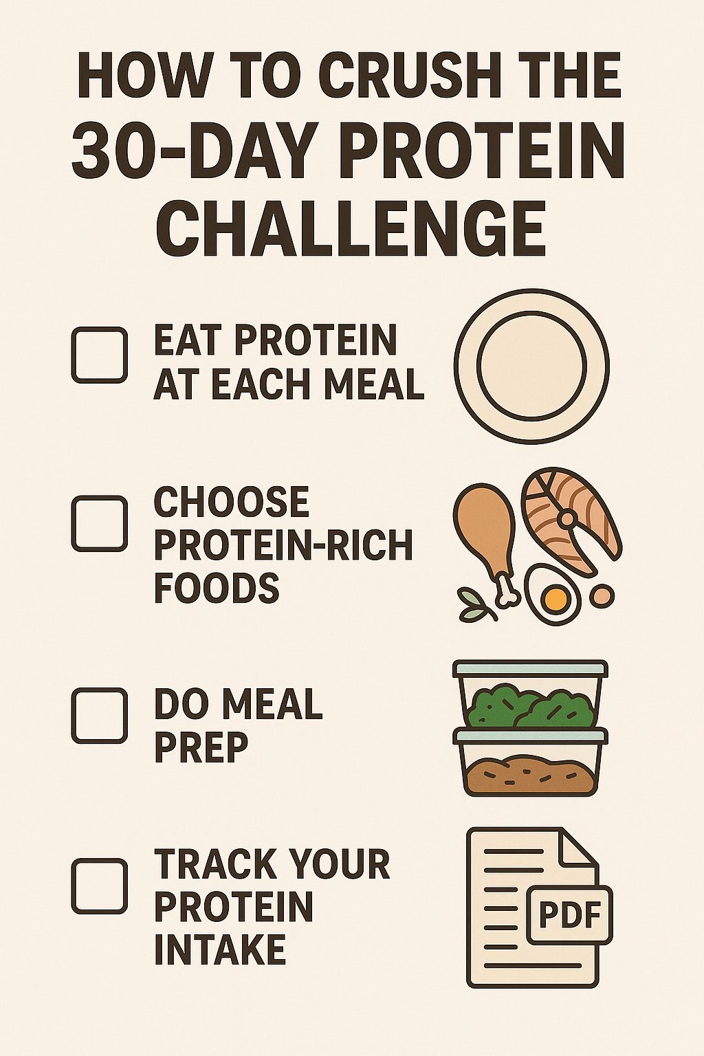 30-Day Protein-Packed Weight Loss Challenge (Printable PDF)